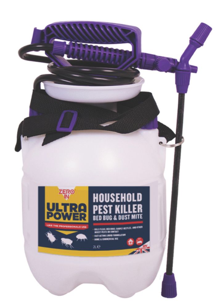 Zero In Ultra Power Bed Bug & Mite Pest Killer Spray 2Ltr - Screwfix