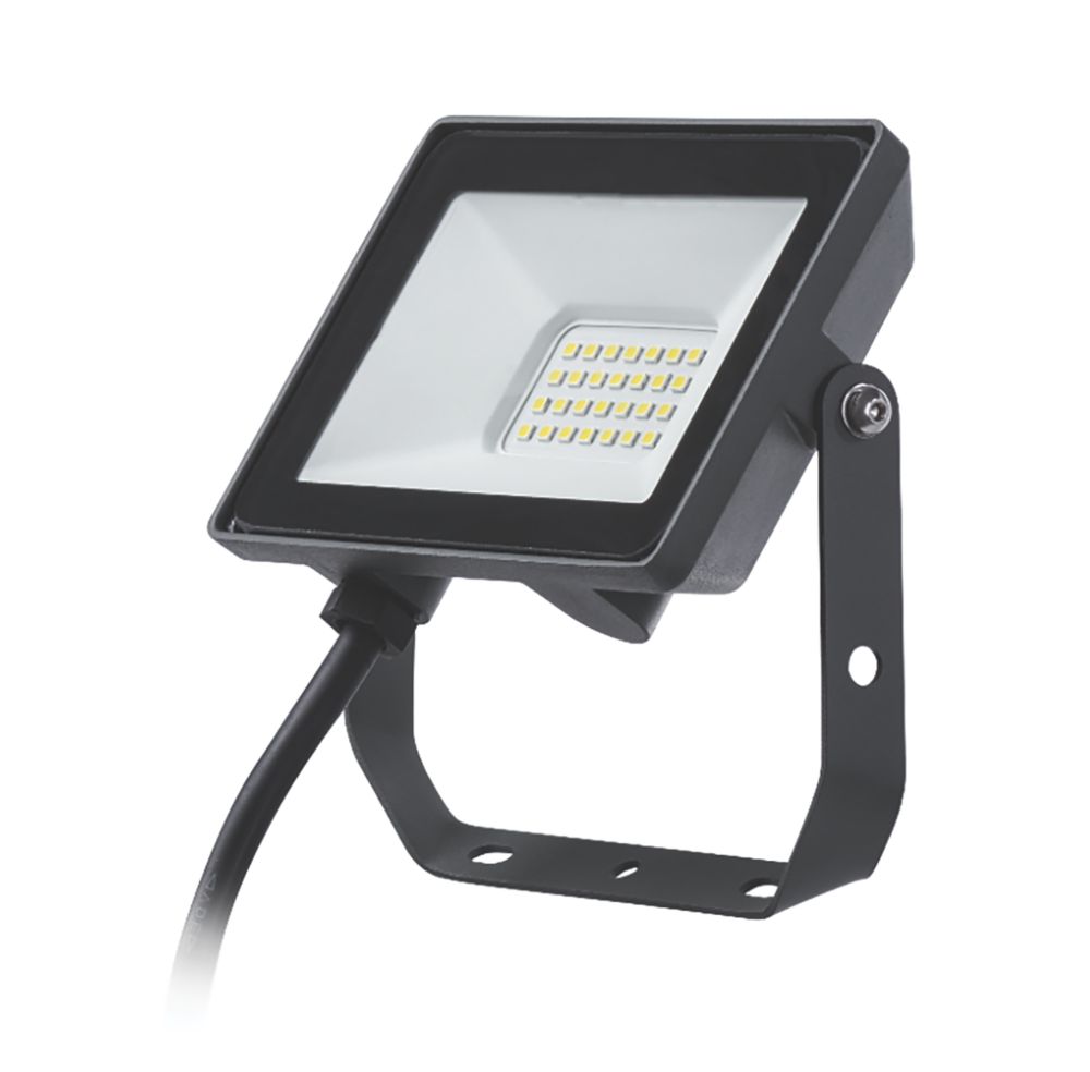 Philips ProjectLine Outdoor LED Floodlight Black 10W 900lm - Screwfix