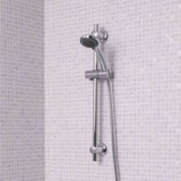 ETAL Dew Slide Rail Shower Kit Chrome - Screwfix