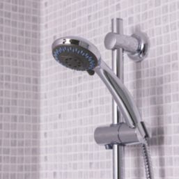ETAL Dew Slide Rail Shower Kit Chrome - Screwfix
