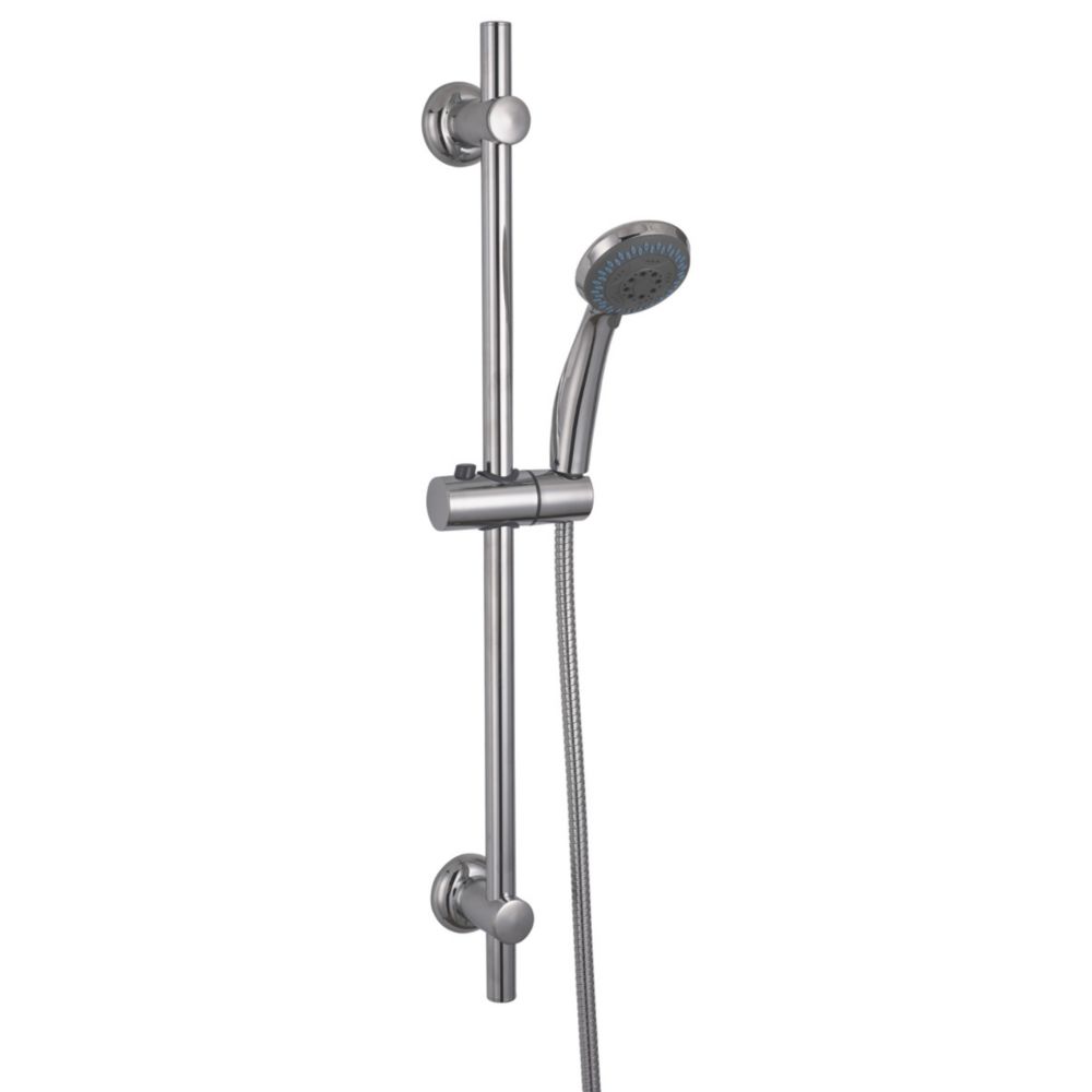 ETAL Dew Slide Rail Shower Kit Chrome - Screwfix