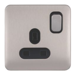 Schneider Electric Lisse Deco 13A 1-Gang SP Switched Plug Socket ...