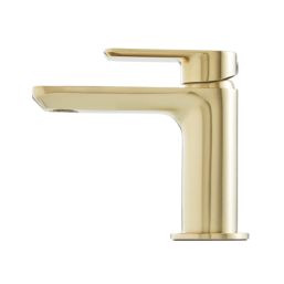 Highlife Bathrooms Rona Brushed Brass 118mm Cloakroom Lever Mono Basin ...