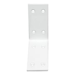 Essentials Angle Brackets Silver 90mm x 90mm x 40mm 10 Pack - Screwfix