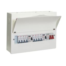 Wylex 16-Module 9-Way Populated High Integrity Dual RCD Consumer Unit ...