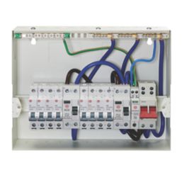 Wylex 16-Module 9-Way Populated High Integrity Dual RCD Consumer Unit ...