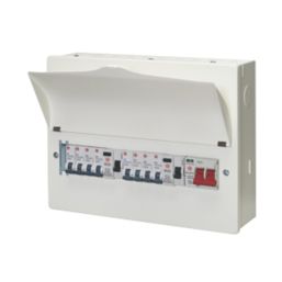 Wylex 16-Module 9-Way Populated High Integrity Dual RCD Consumer Unit ...