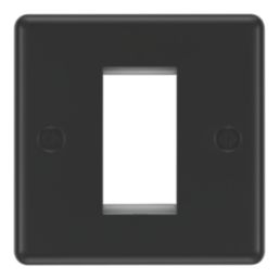 LAP 1-Module Modular Faceplate Matt Black - Screwfix