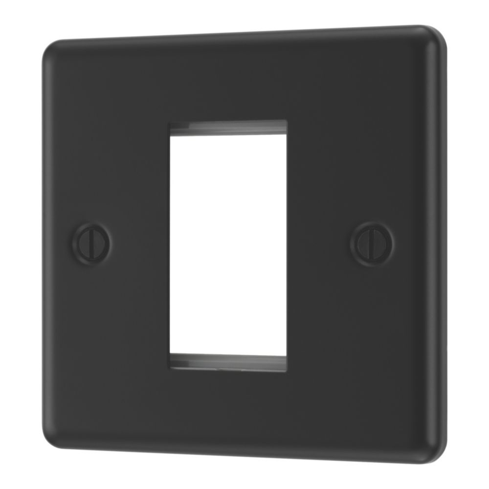 LAP 1-Module Modular Faceplate Matt Black - Screwfix
