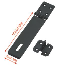 Smith & Locke Hasp & Staple Black Powder-Coated 152mm - Screwfix