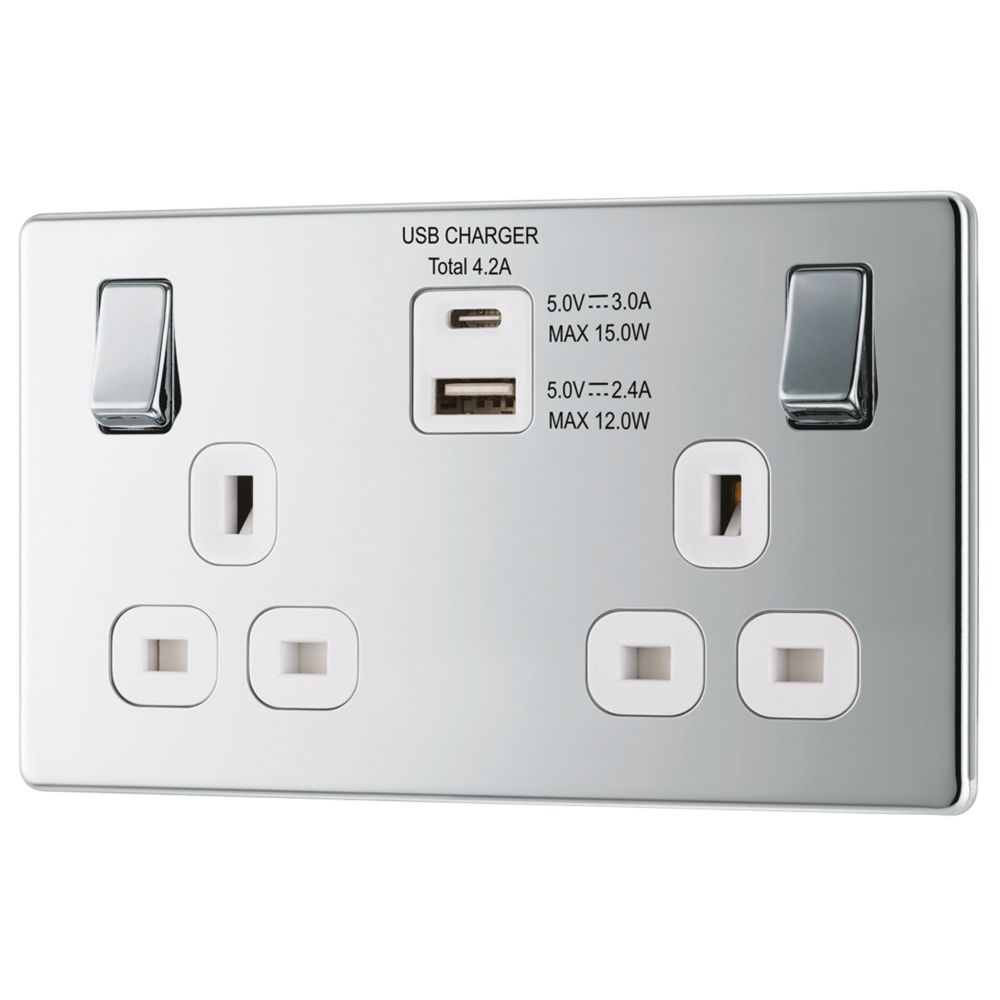 Type A & Type C USB Sockets | Screwfix.com
