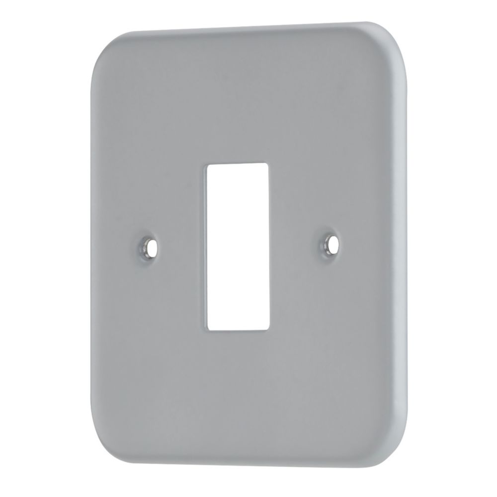 Contactum 1-Module Grid Metal Clad Faceplate - Screwfix