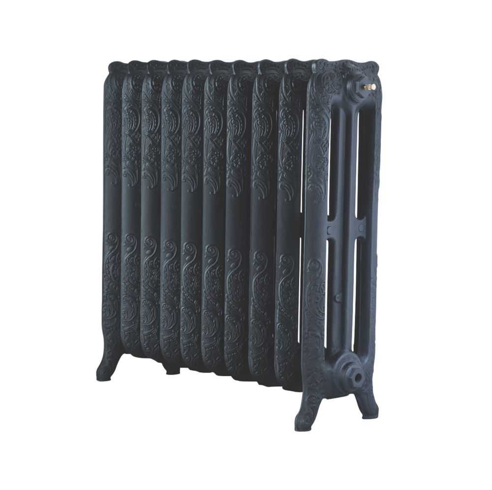 Arroll 760mm x 834mm 4913BTU Black Cast Iron 3 Column Radiator - Screwfix