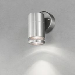 4lite Marinus Outdoor Single Direction GU10 Wall Light Stainless Steel - Screwfix