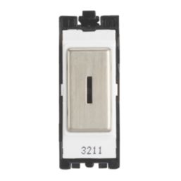 Contactum 20AX Grid SP Key Switch Brushed Steel with White Inserts ...