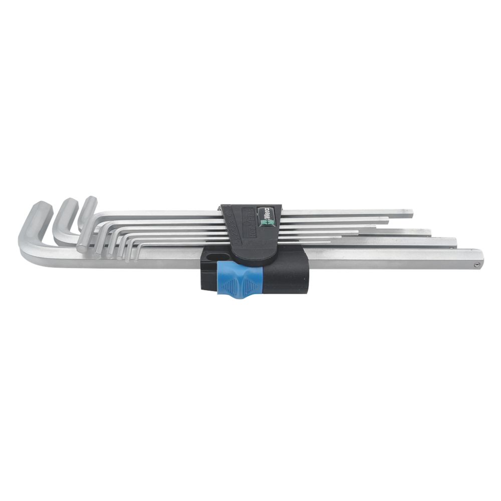 Wera 950 9 L HF1 Metric Hex Plus Ball End Long L Key Set 9 Pieces