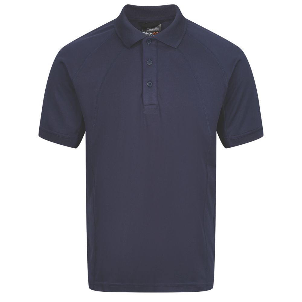 Regatta Coolweave Polo Shirt Navy Small 37.5" Chest - Screwfix