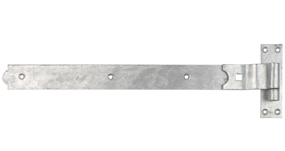 GateMate Matt Silver Cranked Band & Hook on Plate 165mm x 24" x 600mm 2 ...