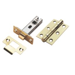 Smith & Locke Fire Rated Latch Pack Brass - Screwfix
