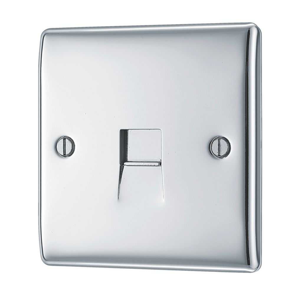 British General Nexus Metal 1-Gang RJ11 Telephone / Data Socket ...