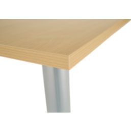 TC Group One Fraction Plus Rectangular Meeting Table Nova Oak/Silver ...