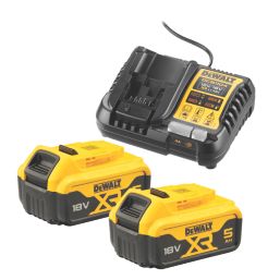 DEWALT DCN930 90mm 18V 2 x 5Ah Li-Ion XR Brushless First Fix Cordless ...