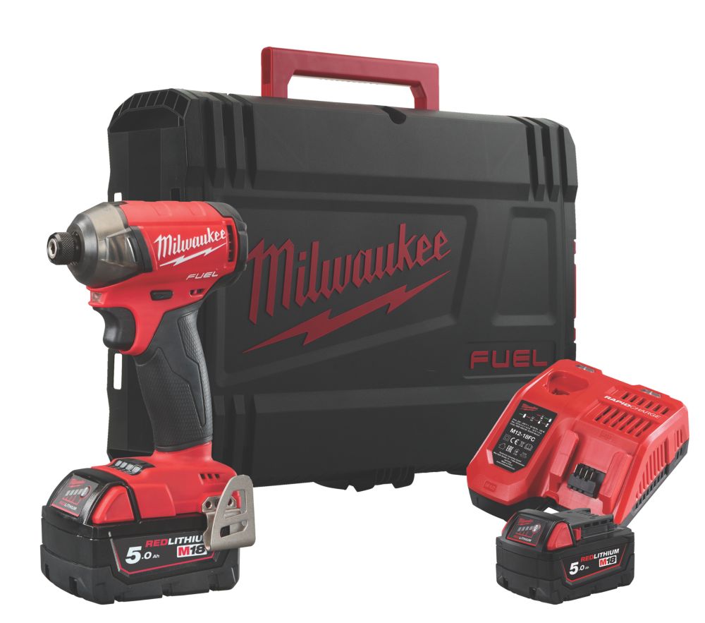 Milwaukee M18FQID-502X 18V 2 x 5.0Ah Li-Ion RedLithium Brushless ...