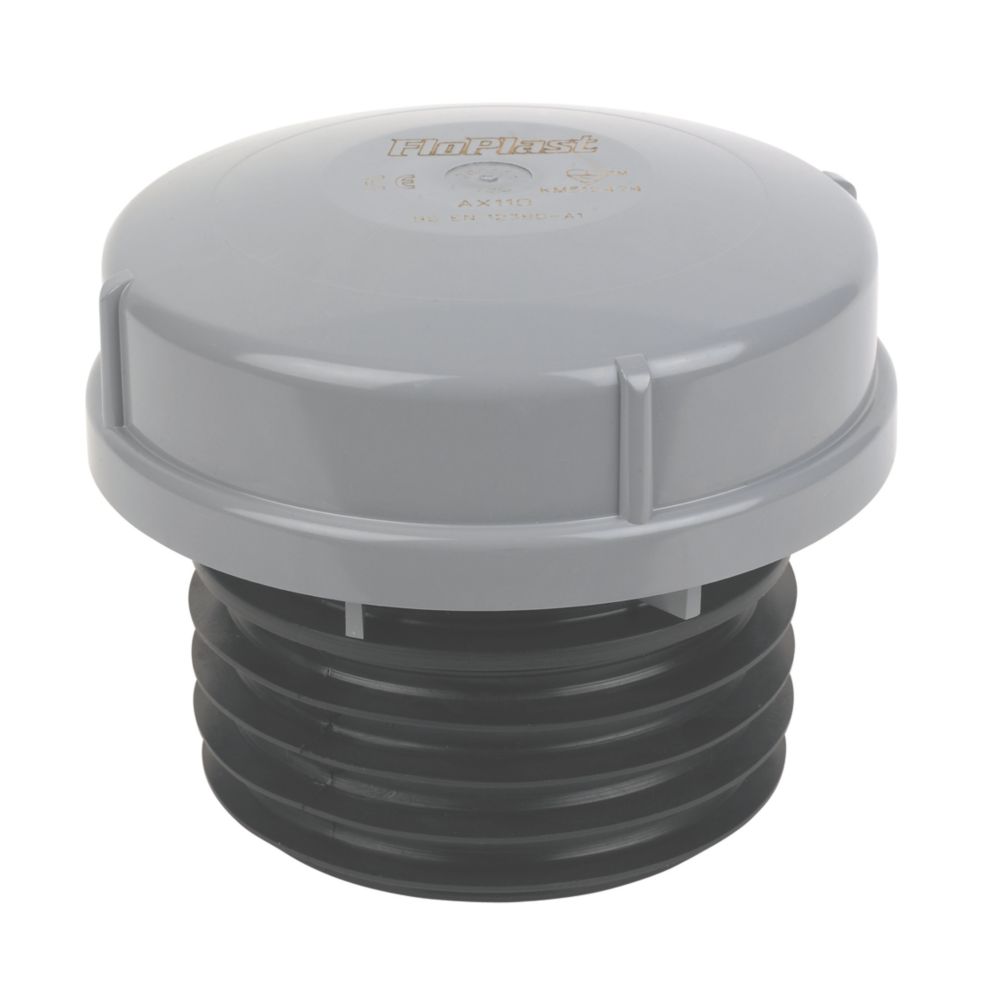 FloPlast Push-Fit Air Admittance Valve Grey 110/82mm - Screwfix
