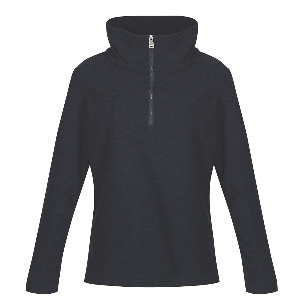 Regatta Kizmit Womens Half Zip Fleece Navy/Black Marl Size 14 - Screwfix