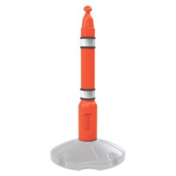 Skipper POST01 Retractable Barrier Post Orange 1m - Screwfix