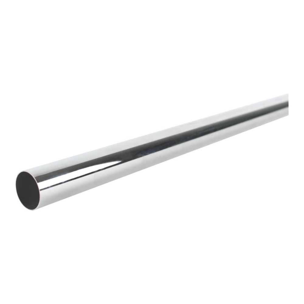 Essentials Tube Polished Chrome 1220mm x 25mm - Screwfix