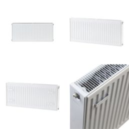 Flomasta 400mm x 1000mm 4155BTU White Type 22 Convector Radiator - Screwfix