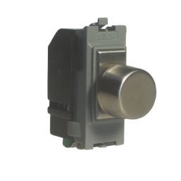 Varilight V-Dim 2-Way Grid Dimmer Switch Brushed Steel with Colour ...