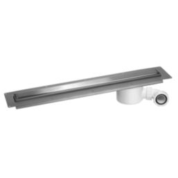 McAlpine CD800-O-B Slimline Channel Drain Brushed Stainless Steel 810mm ...