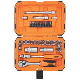 Draper Hi-Torq Mixed Drive 6-Point Socket Set 34 Pieces - Screwfix