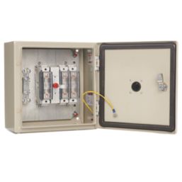 Contactum DFS063K 63A 3P+N+E Fused 3-Phase Enclosed Switch Fuse - Screwfix