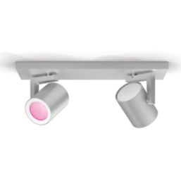 Philips Hue Argenta LED Double Spotlight Aluminium 6W 700lm - Screwfix