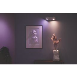 Philips Hue Argenta LED Double Spotlight Aluminium 6W 700lm - Screwfix
