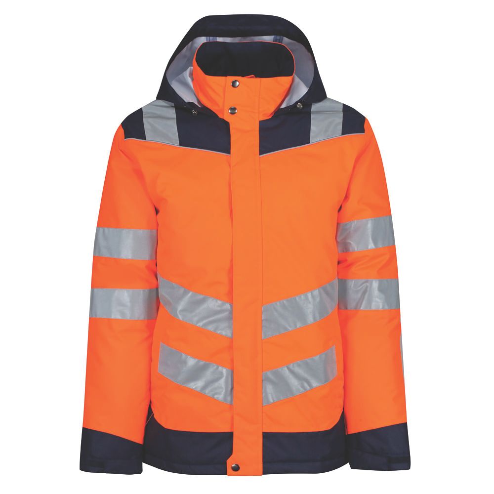 Regatta Pro Hi Vis 5V Li-Ion Thermogen Heated Jacket Orange/Navy 3X ...