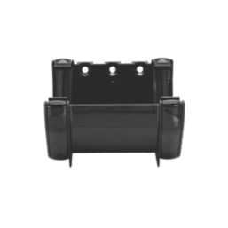 FloPlast uPVC Square Gutter Union Bracket Black 114mm - Screwfix