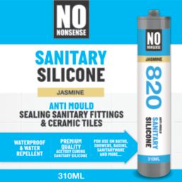 No Nonsense 820 Sanitary Silicone Jasmine 310ml - Screwfix
