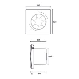 Vent-Axia 495697 100mm (4") Axial Bathroom Extractor Fan White 240V ...