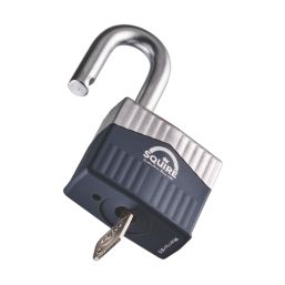 Squire Warrior Hardened Steel Weatherproof Padlock 65mm - Screwfix