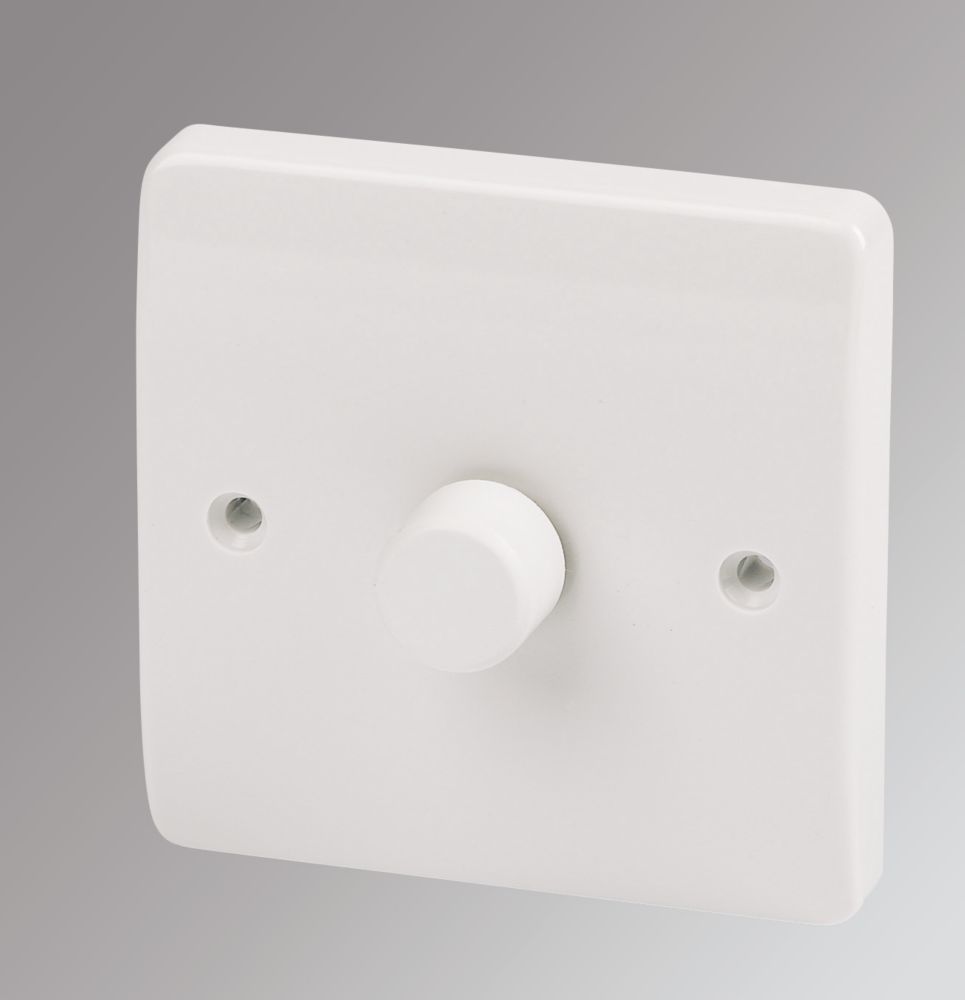 MK Logic Plus 1-Gang 2-Way Dimmer Switch White - Screwfix MK Logic Plus 1-Gang 2-Way Dimmer Switch White - Screwfix