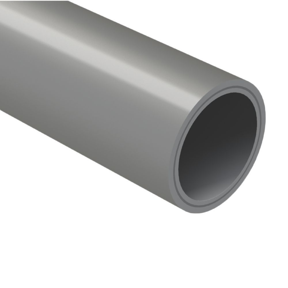 PolyPlumb Enhanced Push-Fit PB Pipe 22mm x 3m Grey - Screwfix