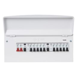 MK Sentry 16-Module 16-Way Populated High Integrity Dual RCD Consumer Unit - Screwfix