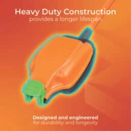 Masterplug 13A 1-Gang Unswitched Weatherproof Extension Lead Orange 15m ...