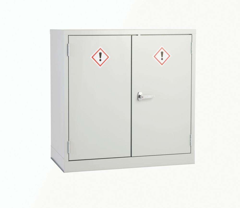 Barton 1-Shelf COSHH Cabinet Grey 915mm x 457mm x 915mm - Screwfix