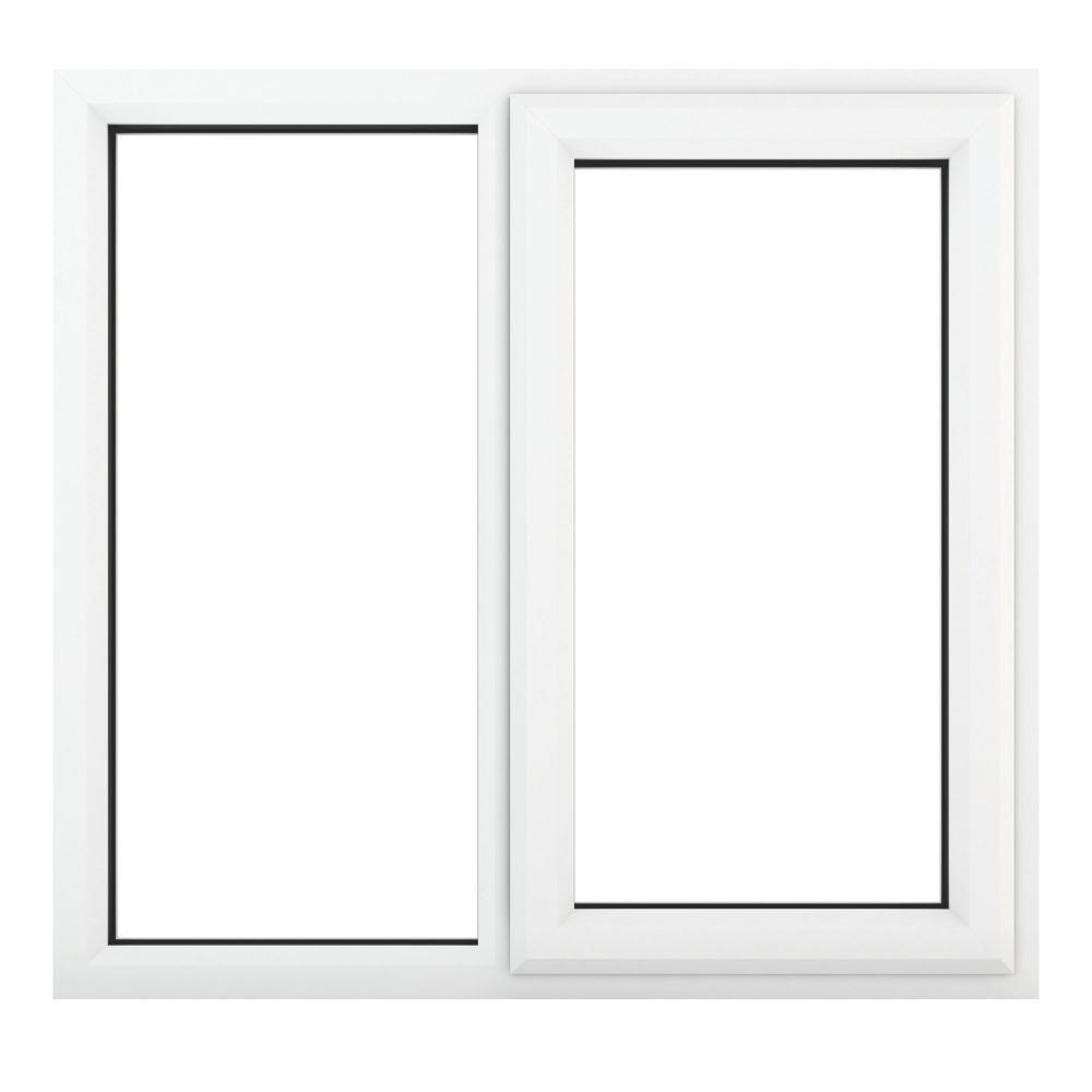 Crystal Right-Hand Opening Clear Double-Glazed Casement White uPVC ...