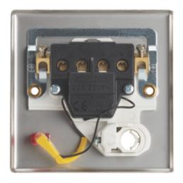 Contactum iConic 20A 1-Gang DP Control Switch & Flex Outlet Brushed ...